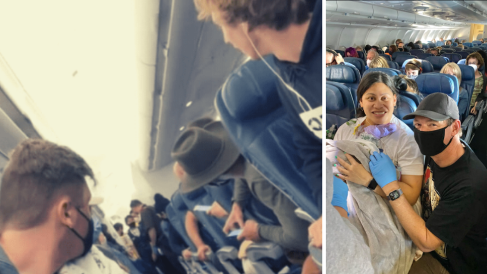 Woman Unexpectedly Goes Into Labor Mid Air - Strangers Help Deliver ...