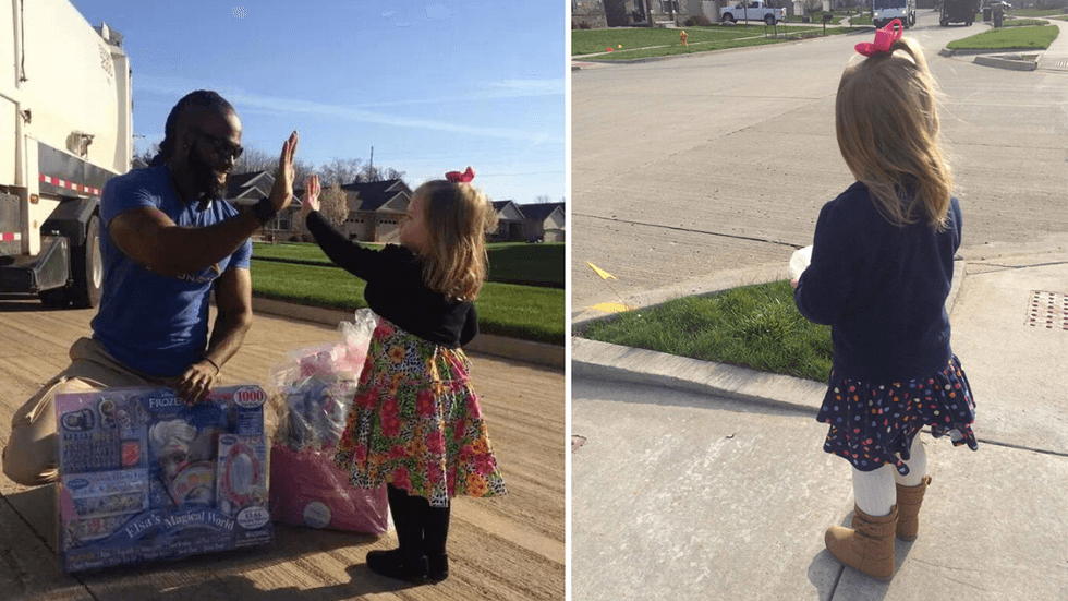 Little Girl Surprises Garbage Man with Cupcake - Goalcast