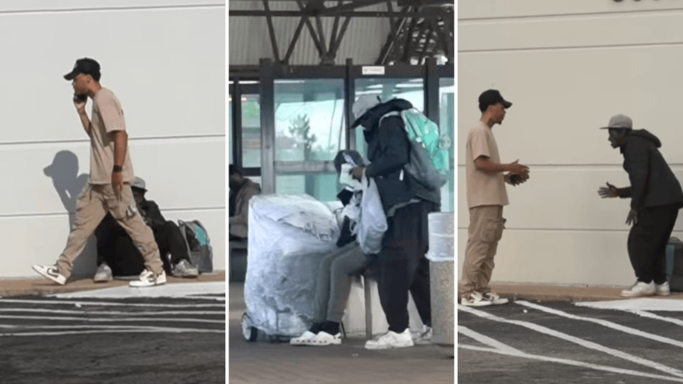 Homeless Man Uses $100 a Stranger “Dropped” to Help Other People - Goalcast