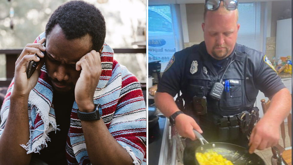 Police Officer Cooks Man Dinner After Getting a Distress Call From Him ...