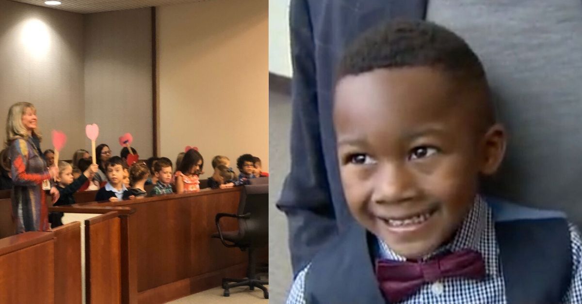 Little Boy's Kindergarten Class Support Him on Adoption Day | Goalcast