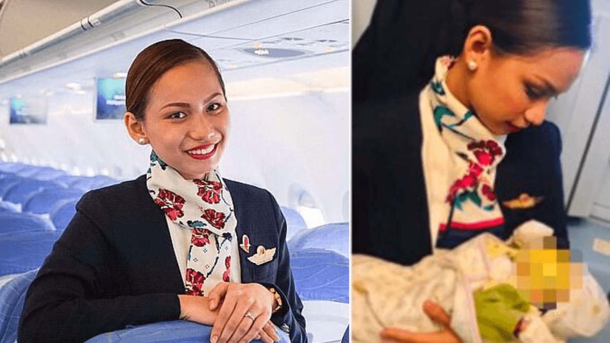 Flight Attendant Finds Passenger's Baby Crying Out Of Hunger- Steps In ...