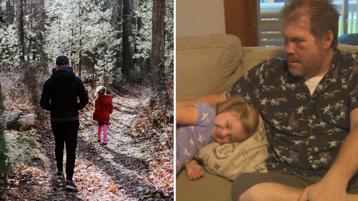 Hero Dad Risks His Life to Save His Daughter by Jumping Off a Cliff