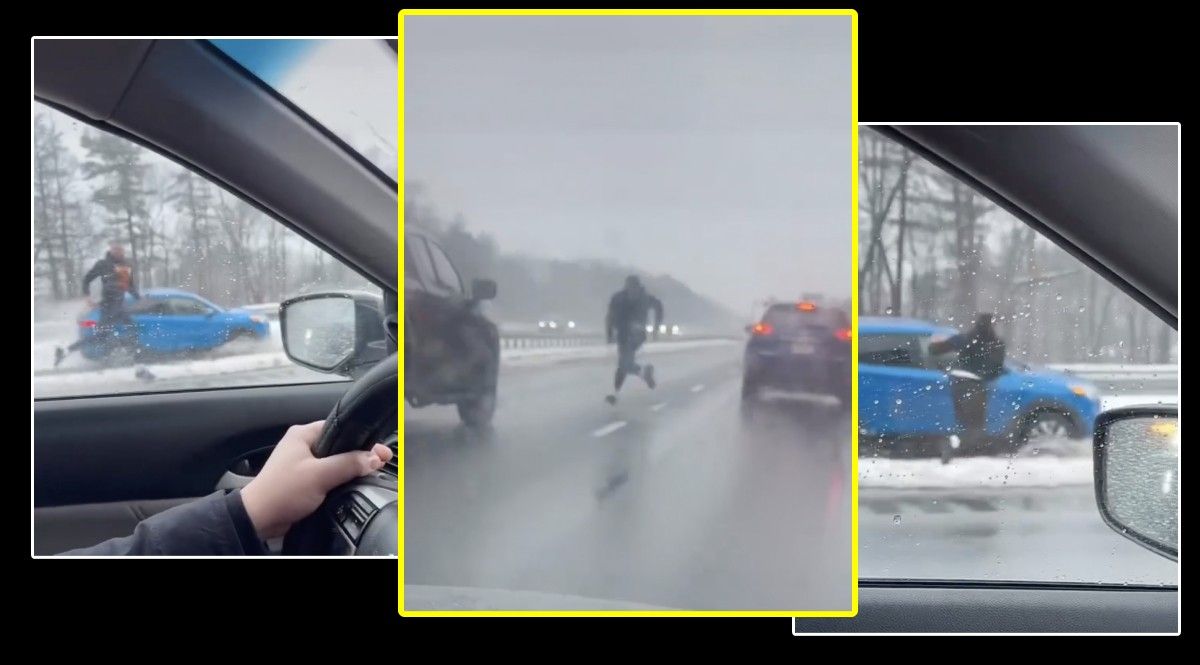 "Highway Hero": Watch This Man Dodge In and Out of Traffic to Save ...