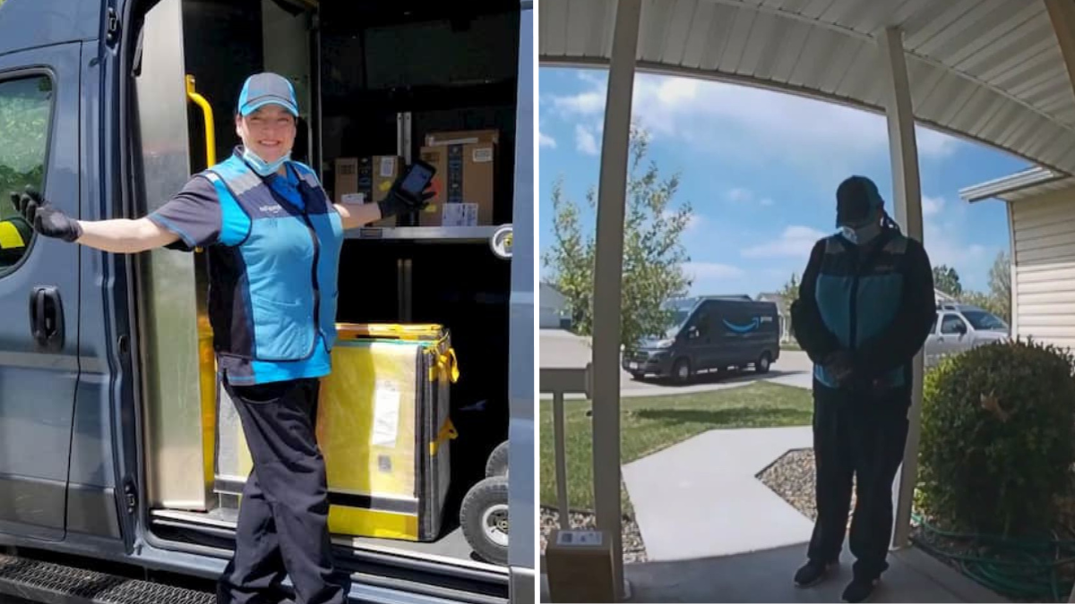 Parents Catch Amazon Delivery Driver Praying for Their Son