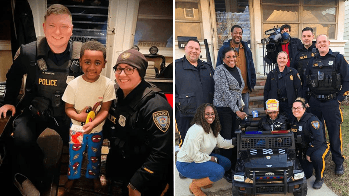 Police Officers Buy Little Boy a New Police Car After He Calls 911